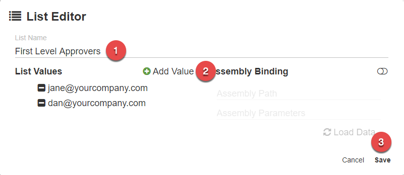 3. Adding Approver Lists