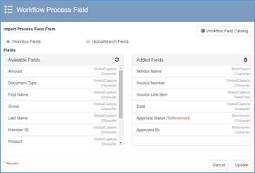 Configure Workflow Process Fields
