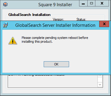 Run GlobalSearch Server Installer