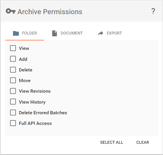 Manage Archive Security