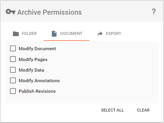 Manage Archive Security